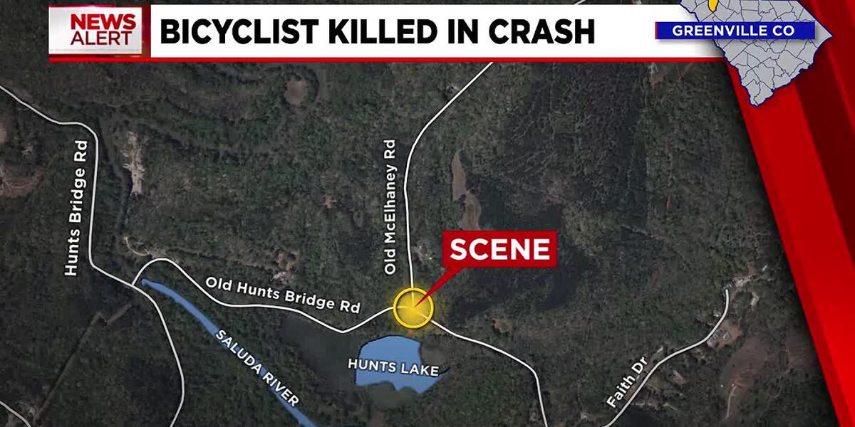 Coroner: Bicyclist dies after crash with vehicle in Greenville Co. Coroner: Bicyclist dies after crash with vehicle in Greenville Co.